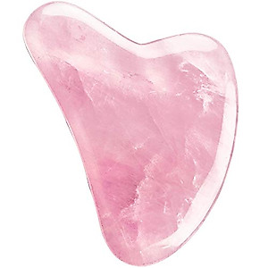 Gua Sha Massage Tool for Scraping Facial and Body Skin Massage Made of Rose Quartz Stone for Acupressure Scrapper Gua Sha Facial Tools