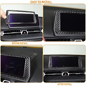 Soft Carbon Fiber GPS Screen Frame Fit for Toyota Supra GR A90 A91 MK5 2019-2024 Navigation Screen Trim Sticker, Center Display Frame Trim Cover Decoration, 1 PCS (Black)