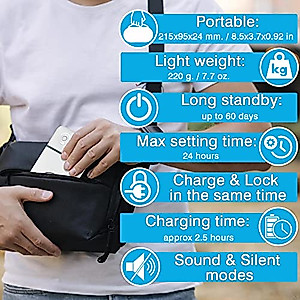 Habit Control Cell Phone Lock Box with Timer for Self-Discipline, Portable Time Lock Box Suitable for iPhone and Android Smartphones, Phone Jail Box with Timer to Reduce Screen Time, (White)