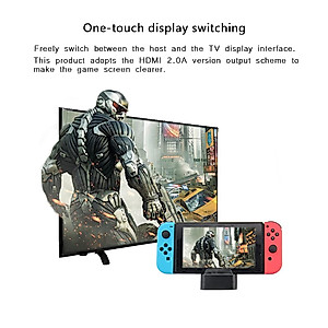 DERCLIVE HDMI 2. 0A Portable Charging Dock Bracket TV Video Converter for Nintendo Switch