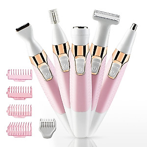 Electric Razors for Women, Lady Shaver Facial Hair Remover for Women face Eyebrow Nose Legs Pubic Hair Bikini Trimmer, Flawless Painless Hair Removal Razor USB Rechargeable and Waterproof