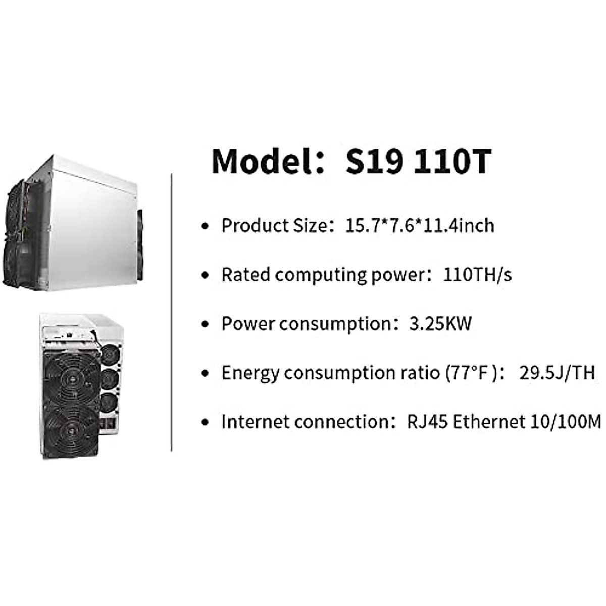 Professional Bitcoin Miner Supplier, New Asic Bitcoin Antminer S19 pro 110TH/S 3200W with PSU