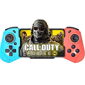 Mobile Gaming Controller for iPhone iOS Android PC Wireless Gamepad Joystick for iPhone 15/14/12/11, iPad, MacBook, Samsung Galaxy S22/S21/S20, TCL, Tablet, PC - 18+ Hour Battery Life - Call of Duty