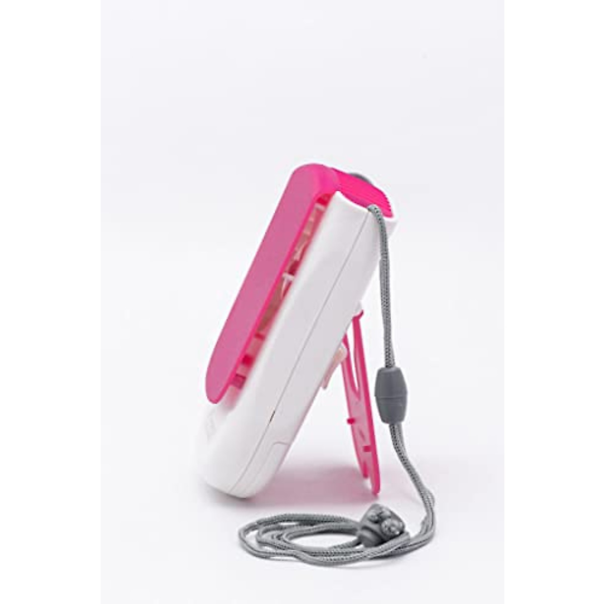 O2COOL Deluxe Necklace Fan | Battery Powered, Hands-Free Personal Cooling Fan w/Adjustable Lanyard, Table Top Stand + Wearable Clip (Dark Blue + Purple (2 Pack))