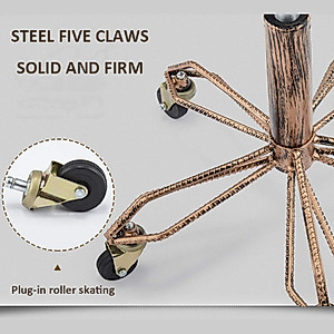 Rugs Adjustable Saddle Stool with Wheels，Saddle Stool with Brown PU Synthetic Leather Seat，Adjustable Height 51-65 cm，Supported Weight 160 Kg，Beauty Stoolsfor Home Office