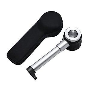 10X Handheld LED Optical Glass Magnifier with Scale Magnifying Jewelry Loupe