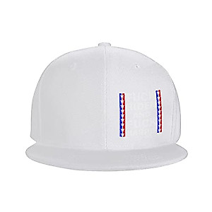 Fuck Kamala Harris and F Joe Biden Baseball Cap Flat Bill Hip Hop Style Classic Snapback Hat White