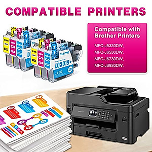 InnerTeck 6 Pack Replacement for MFC-J6530DW J6930DW LC3019 XXL LC3019 (2 Cyan, 2 Magenta, 2 Yellow) High Yield Ink Cartridges Work for Brother MFC-J6530DW MFC-J6930DW MFC-J6730DW MFC-J5330DW Printer