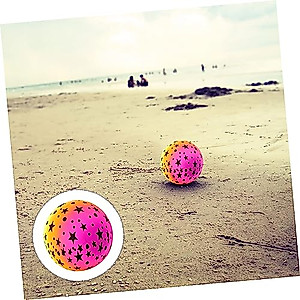 NUSITOU 5 Pcs 22 Bulk Beach Balls Beach Toys for Kids Inflatable Balls for Kids PVC Bouncy Kickball Swimming Pool for Kids Football Water Rainbow Ball Pat The Ball Pool Party Sports Beach