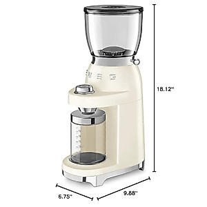 SMEG Retro Electric Coffee Grinder (Cream)