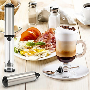 Milk Frother Rechargeable Handheld - Electric Whisk/Frother Wand for Coffee, Matcha, Latte, Cappuccino
