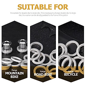 VANZACK 20pcs Wheel Nail Washers Bearing Kit with Washer Mountain Bike Supply Bike Headset Spacer Replacement Tool Bike Installing Kit Reusable Setting Tool Bike Handlebar Stem Spacers