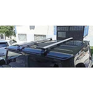 Roof Racks Cross Bars Compatible with Suzuki Jimny 2020, Aluminum Cargo Carrier Crossbars for Rain gutters Silver