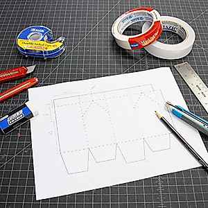 BAZIC Utility Knife Box Cutter 9 mm Blade, Rubber Grip Retractable Snap-Off Razor for Craft Cartons Boxes Office Home, 4-Pack