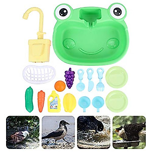 POPETPOP Parrot Bathtub 1set Parrot Bathing Tub Bird Shower Tub Supplies Accessories for Small Medium Parrot Budgie Parakeet Cockatiel African Grey Cockatoo Parakeet Cage