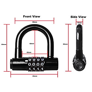 DocksLocks Security Cable Lock Set (5ft to 25ft Lengths) – Weatherproof, Looped Ends, Coiled, Compact, Includes U-Lock, Anti-Theft for Bikes, Patio Furniture, Kayaks, Outdoor Equipment 20ft