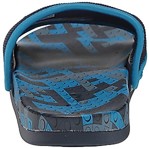 adidas Unisex Adilette Comfort Slides Sandal, Dark Blue/Chalk White/Blue Rush, 14 Women/13 Men