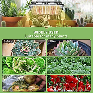 alaghi Grow Light for Indoor Plant, 144 LED Full Spectrum Grow Light,Grow Lamp with On/Off, Suitable for Indoor Plants,Outdoor Gardens,Growing Tents,Greenhouse Planting (A400)