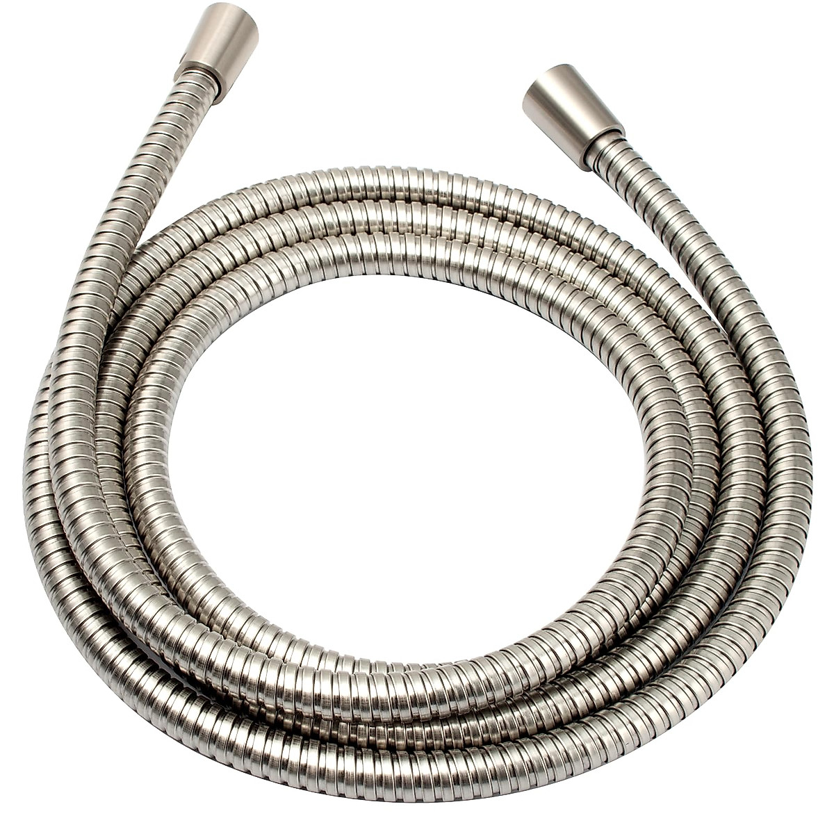 BRIGHT SHOWERS Shower Hose For Hand Held Shower Heads, 96 Inches Cord Extra Long Stainless Steel Hand Shower Hose, Ultra-Flexible Replacement Part with Brass Insert, Brushed Nickel