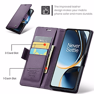 Taneny for Oneplus Nord N30 5G Case,[RFID Blocking] PU Leather Wallet Flip Folio Case with Card Holder Kickstand Shockproof Phone Cover for Oneplus Nord N30 5G 2023 (Purple)
