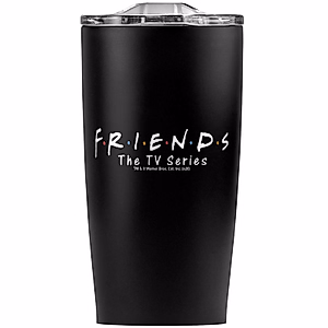 Friends Logo Stainless Steel Tumbler 20 oz Coffee Travel Mug/Cup, Vacuum Insulated & Double Wall with Leakproof Sliding Lid