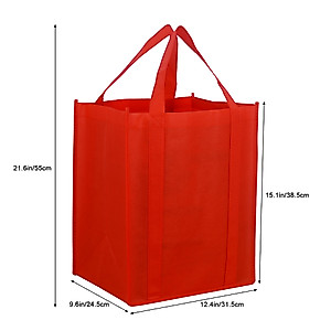 BingLzzr 10 Pack Grocery Bags Reusable Shopping Bags with Handles,Reuse Market Bags Bulk for Groceries,Large Kitchen Reusable Square Tote Bag Heavy Duty, Thickened Bottom Can Bear 45 Pounds.