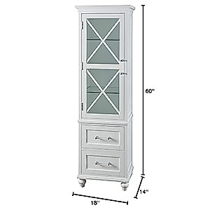 Teamson Home Dawson Wooden Storage Cabinet, Standard, Linen Tower