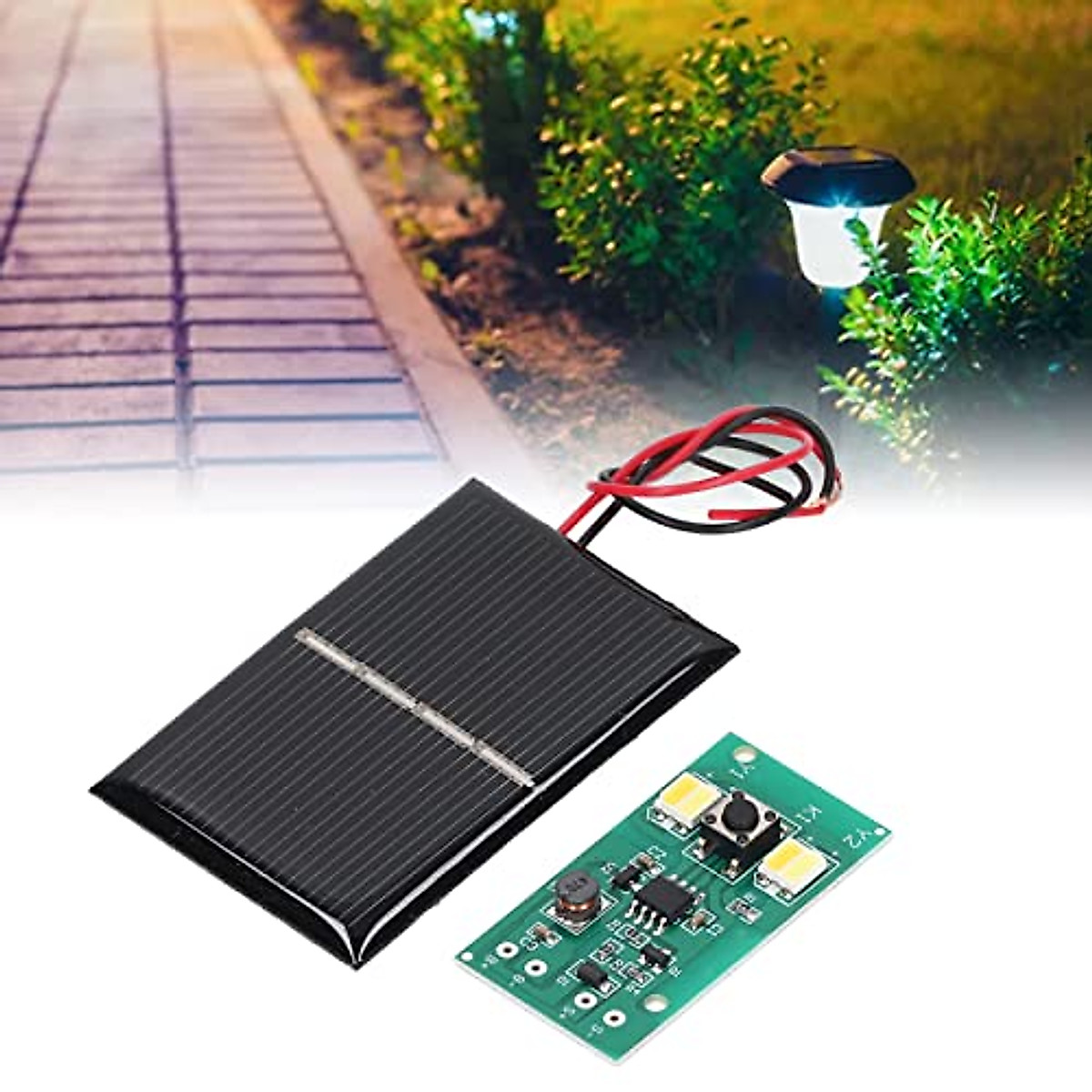 Tgoon Solar Lamp Control Board, Solar Light Control Panel Sturdy 1.2V Constant Current Driving PCB for Garden