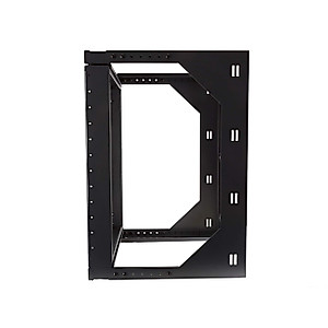 Networx 18U Adjustable Depth Open Frame Swing Out Wall Mount Rack - 301 Series, Flat Packed