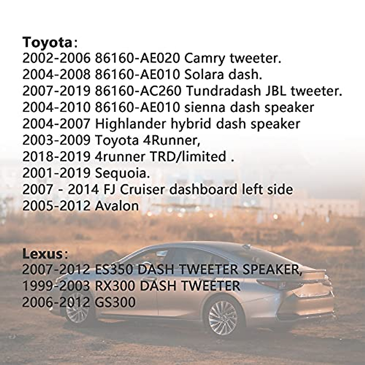 RED WOLF Update Car Dash Tweeter Speaker Wiring Harness Connector for Select Toyota Tundra 2007-2019, Sequoia 2001-2019, Sienna 2004-2010 with JBL Only 2PCS