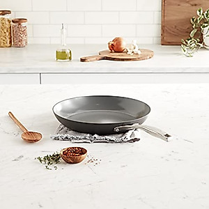 Bialetti 11.75" Ceramic Pro Non-Stick Hard Anodized Aluminum Frying Pan, Gray