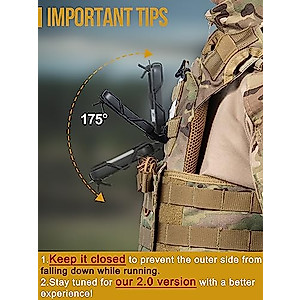 OneTigris Tactical Vest Phone Holder, Universal Chest Cell Phone Board Plate Carrier Phone Mount for Screen Size 4.7"-6.7"
