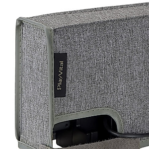 PlayVital Gray Nylon Dust Cover, Soft Neat Lining Dust Guard, Anti Scratch Waterproof Cover Sleeve for Nintendo Switch & Switch OLED Charging Dock