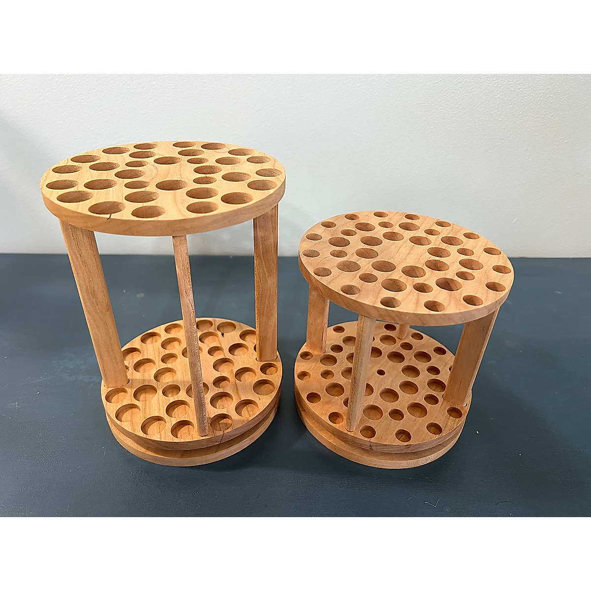 BlackLabMill Paintbrush Holder Set - Handmade Paint Brush Holder Rotating paint brush Organizer – Large Capacity Brush Organizer for Arts and Crafts