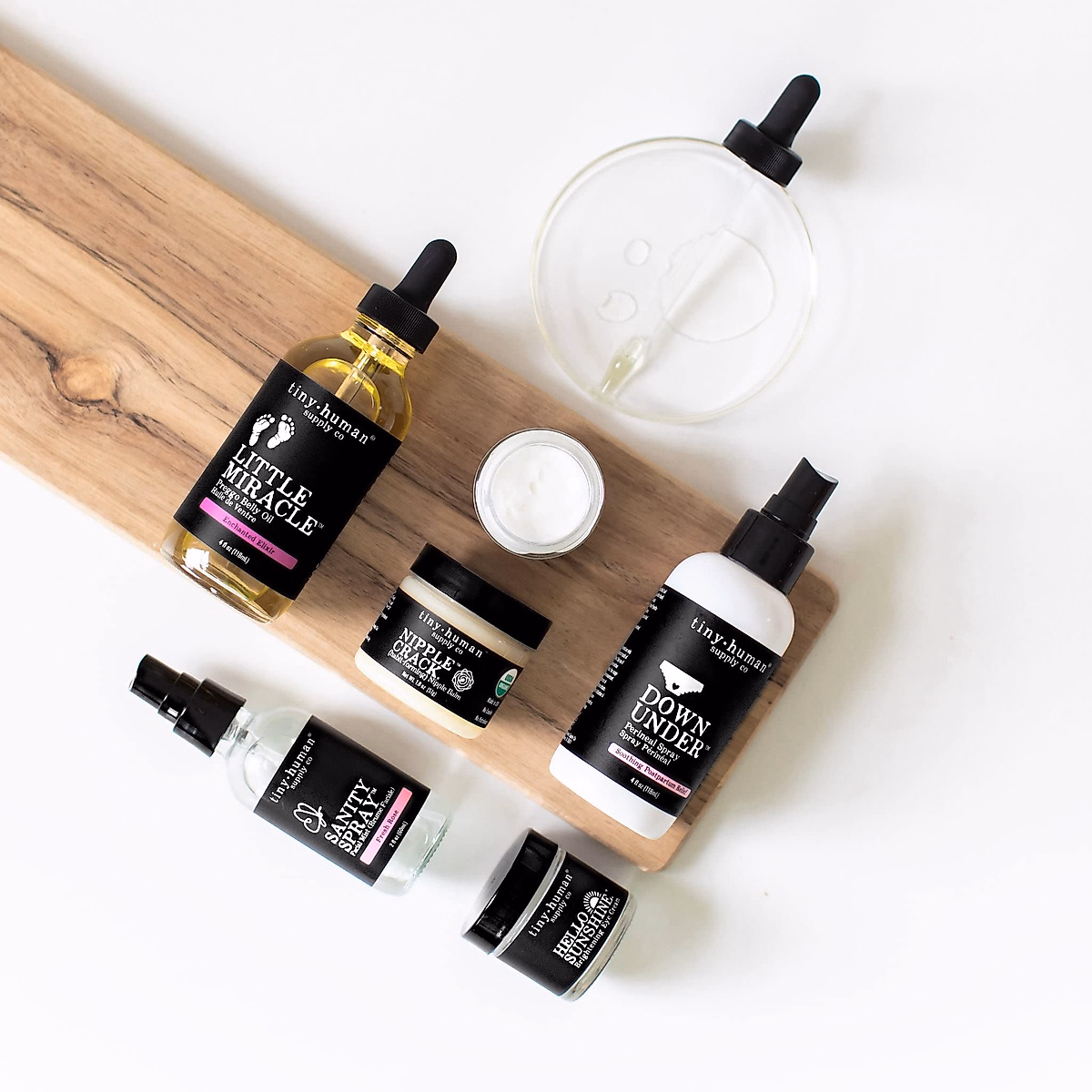 Tiny Human Supply Co Little Miracle Preggo Belly Oil (Fragrance Free) for Pregnancy Stretch Marks and Itching