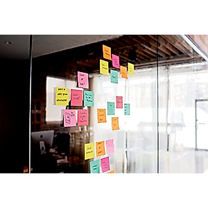 Post-it Sheet Super Sticky Note and Dispenser Value Pack, 3 in x 3 in, 12 Pads, Assorted Colors (DS330-SSVA)