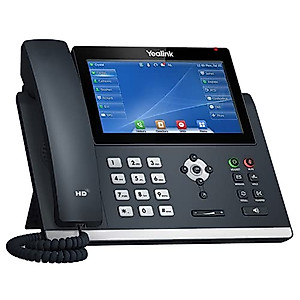 Yealink T48U IP Phone, 16 Lines. 7-Inch Color Touch Screen Display. Dual USB 2.0, Dual-Port Gigabit Ethernet, 802.3af PoE, Power Adapter Not Included (SIP-T48U)