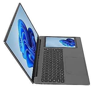 FOLOSAFENAR Double Screen Laptop, 15.6 Inch IPS 7000mAh Battery Fingerprint Reader 7in Touchscreen 5G WiFi Business Laptop for Family (16+512G US Plug)