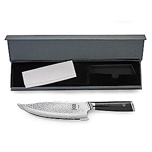 Mercer Culinary M13795 Premium Grade Super Steel, 8-Inch The Hunter Chef's Knife, G10 Handle