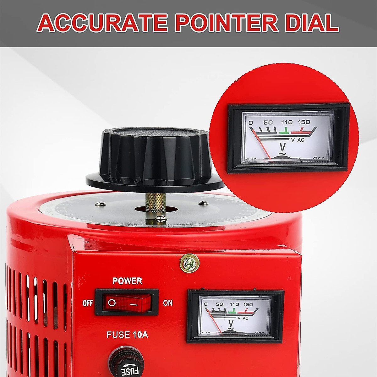 YaeCCC Voltage Transformer 10 Amp Auto AC Variable Voltage Converter,1000VA,0~130 Volt Output (1000W Max)