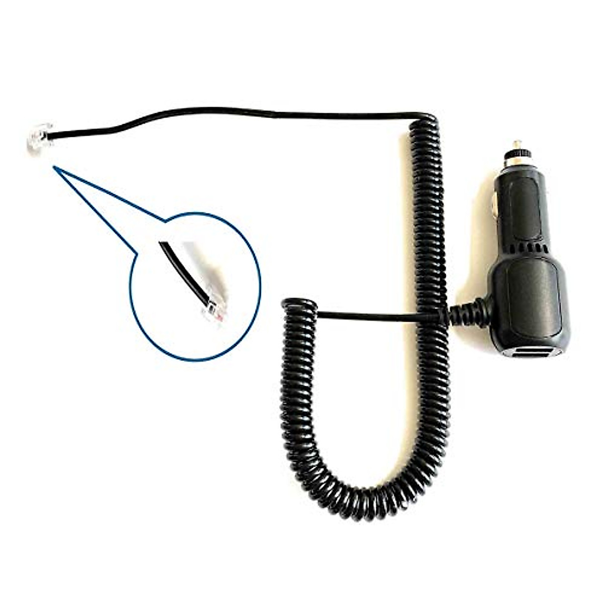 DCPOWER Coiled/Curled Power Cord Replacement for Escort MAX 360, Escort MAX 360C Radar Detector