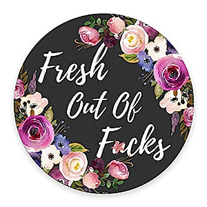 Smooffly Fresh Out of f CKS Round Mouse pad,Funny Circular Mousepad,Mousepads,Desk Accessory,Cute Circular Mouse Pads Size 7.9 x 7.9 x 0.12 Inch