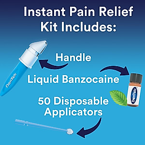 DenTek Instant Oral Pain Relief Maximum Strength Kit for Toothaches | 50 Count