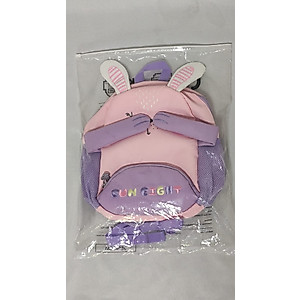 Tanou Toddler Backpack for Girls, 11'' Kids Backpacks for Pre-kindergarten, Cute Cartoon Animal Style School Bag for Little Kids Aged 1-3 Years, Pink Rabbit