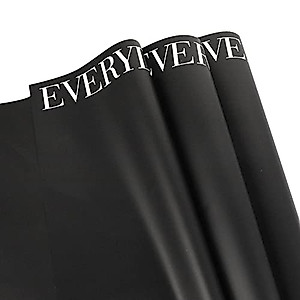 Ibluelover 20 Sheets Flower Wrapping Bouquet Paper Wrapping Black Waterproof Florist Wrap Packaging Gift for Valentine Wedding Graduation