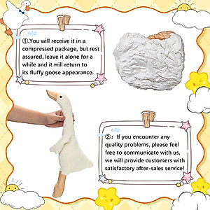 Goose Stuffed Animal 15.7 Inch, Soft Duck Plush Toys, Cute Swan Hugging Pillow for Boys, Girls and Kids Party Favors for Adults and Children to Cuddling, Sleeping and Room Decoration