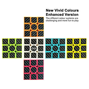 CFMOUR Original Speed Cube 3x3x3, Fast Magic Cube for Kids, Smooth Carbon Fiber Cubes, Puzzle Toys