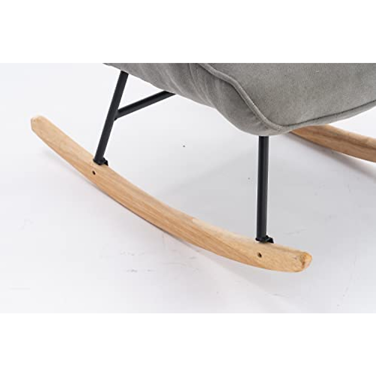 Devion Furniture Shaman Rocking Chair, Wood,Gray 26D x 31W x 37H in