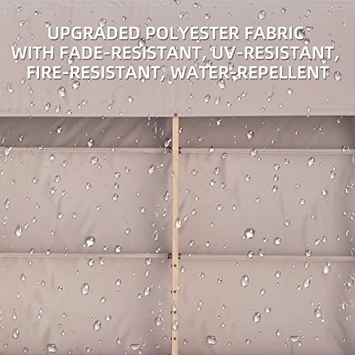 Domi 10' x 13' Outdoor Retractable Pergola, Gazebo Modern Grape Trellis Pergola with Sun Shade Canopy, Patio Aluminum Shelter for Garden Porch Beach Yard with Natural Wood Grain Frame