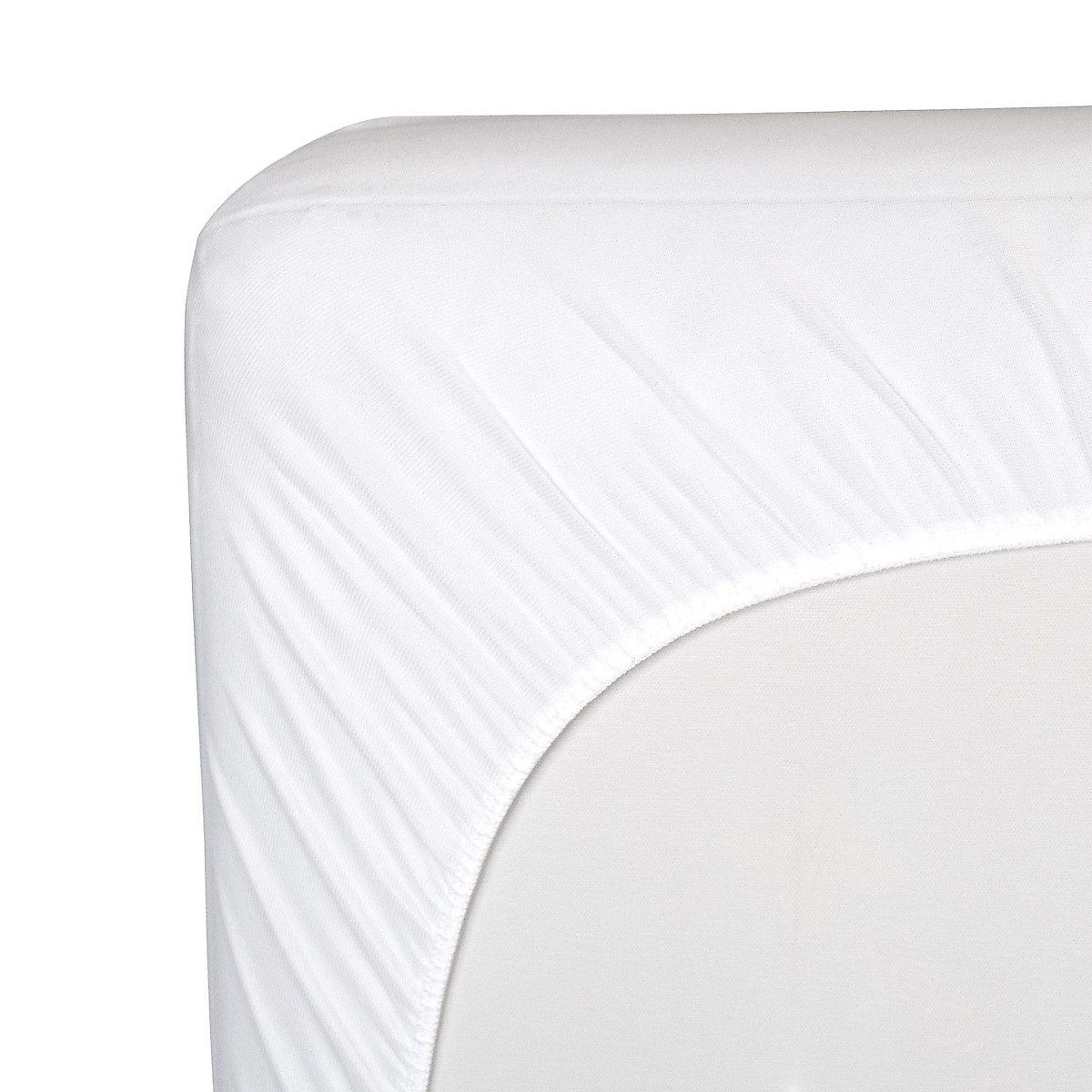 Sealy Baby Healthy Grow Plush Fitted Waterproof Infant Crib Mattress Protector Pad and Toddler Bed Cover, Organic Cotton and PolyBlend Top, Machine Washable and Dryer Friendly, 52” x 28”- White